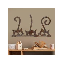 ABERTO DESIGN Wanddekor "Rusty Cats" - (B)60 x (H)33 cm - 75% | Wanddekoration
