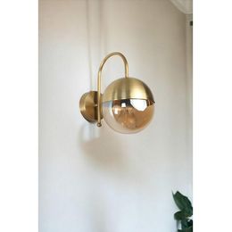 ABERTO DESIGN Wandleuchte ""Küre" in Gold - (B)15 x (H)15 x (T)15 cm - 73% | Wandleuchten