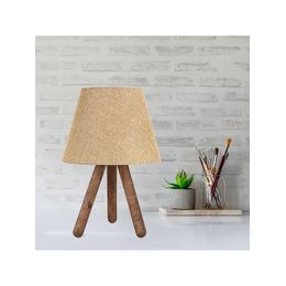 ABERTO DESIGN Tischleuchte in Hellbraun/ Beige - (H)33 x Ø 22 cm - 74% | Tischleuchten