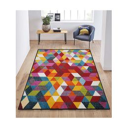 ABERTO DESIGN Kurzflor-Teppich in Bunt - 73% | Größe 120x170 cm |