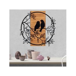 ABERTO DESIGN Wanddekor "Birds in love" - (B)58,5 x (H)59,5 cm - 75% | Wanddekoration