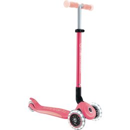 Tretroller Globber "ELITE GLOW LIGHTS, mit Leuchtrollen und Glow-Effekt", rosa, Roller, KinderB:28cm L:58cm, B:28cm L:58cm