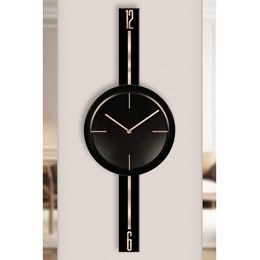 ABERTO DESIGN Wanduhr in Schwarz - (B)30 x (H)80 cm - 72% | Wanddekoration