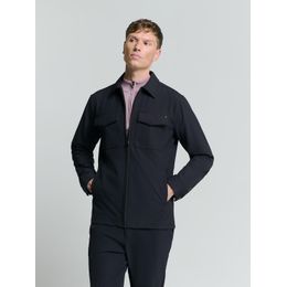 Langarmhemd NO EXCESS "NO EXCESS Sedoc overshirt", Herren, Gr. 3XL, Normalgr&ouml;&szlig;en, blau (nachtblau), 88% Polyamid, 12% Elasthan, regular fit, Hemden