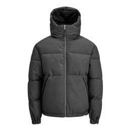 Jack & Jones Steppjacke JACK & JONES "JPRBLALENNOX PUFFER JACKET", Damen, Gr. L, dunkelgrau melange, Web, Obermaterial: 100% Polyester, meliert, regular fit normal, Jacken Steppjacke
