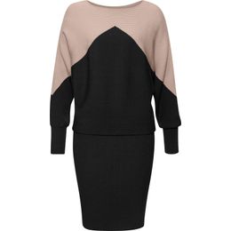 Lascana Damen Strickkleid sand-schwarz Größe 38