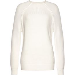Lascana Damen Stehkragenpullover wollwei&szlig; Gr&ouml;&szlig;e 40/42
