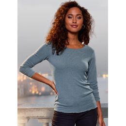 Lascana Damen Langarmshirt hellblau Gr&ouml;&szlig;e 44/46