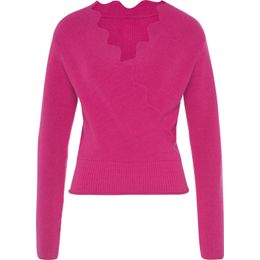Lascana Damen Strickpullover fuchsia Gr&ouml;&szlig;e 32/34