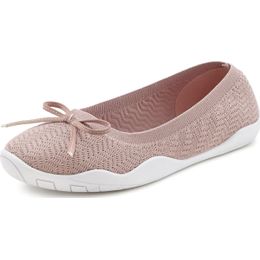 Lascana Damen Sneaker Ballerinas ros&eacute; Gr&ouml;&szlig;e 44
