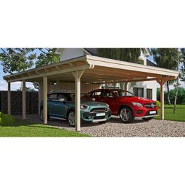 Skan Holz SKANHOLZ Doppelcarport &raquo;Emsland&laquo; Leimholz 550 cm natur natur