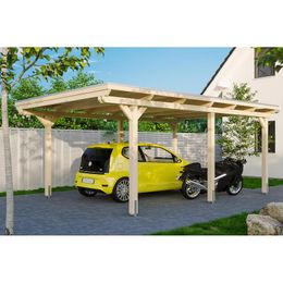 Skan Holz Einzelcarport &raquo;Emsland&laquo; Massivholz 341 cm natur versch. Farben beige