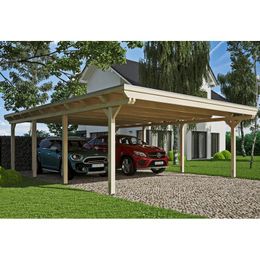 Skan Holz SKANHOLZ Doppelcarport &raquo;Emsland&laquo; Leimholz 550 cm natur natur