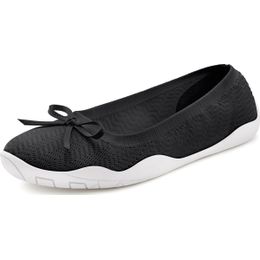 Lascana Damen Sneaker Ballerinas schwarz Größe 43