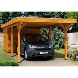 Skan Holz Einzelcarport &raquo;Spessart&laquo; Massivholz 291 cm hellbraun braun