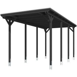 Skan Holz SKANHOLZ Einzelcarport &raquo;Caravan-Emsland&laquo; Massivholz 341 cm Anthrazit Anthrazit