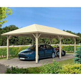 Skan Holz Einzelcarport &raquo;Taunus&laquo; Leimholz 335 cm natur beige