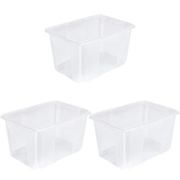 keeeper Aufbewahrungsbox &raquo;Emil, 3er Set, 45 L, 54, 5 x 39 x 29, 5 cm&laquo; ineinander und aufeinander stapelbar transparent