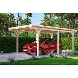 Skan Holz Einzelcarport &raquo;Emsland&laquo; Massivholz 291 cm natur versch. Farben beige