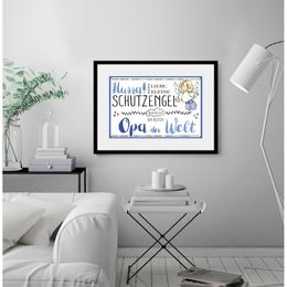 queence Bild »Schutzengel Opa« Blumen Engel Himmel Liebessprüche Schriftzug Sprüche & Texte Stern Sterne 1 Stk. tlg. HD Premium...
