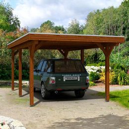 Skan Holz Einzelcarport &raquo;Spessart&laquo; Leimholz 291 cm braun braun