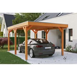 Skan Holz SKANHOLZ Einzelcarport &raquo;Grunewald&laquo; Leimholz hellbraun mit EPDM-Dach hellbraun