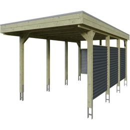 Skan Holz Einzelcarport &raquo;Friesland Set 11&laquo; Massivholz 270 cm Gr&uuml;n gr&uuml;n