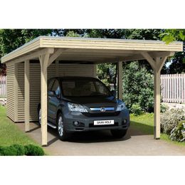 Skan Holz Einzelcarport &raquo;Spessart&laquo; Massivholz 291 cm natur beige