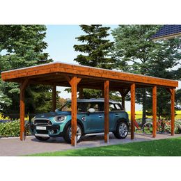 Skan Holz Einzelcarport &raquo;Friesland&laquo; Massivholz 270 cm braun braun