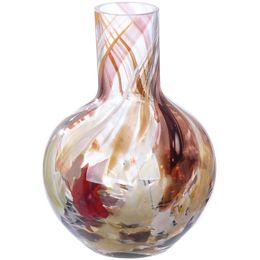 Gilde Tischvase »Vase Roslin Höhe ca. 21 cm« Europäische Handarbeit, aus durchgefärbtem Glas braun, dunkelrot