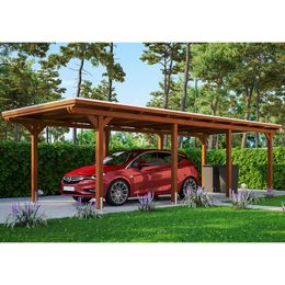 Skan Holz Einzelcarport &raquo;Emsland&laquo; Leimholz 291 cm braun braun