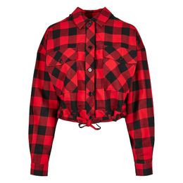 Urban Classics Langarmhemd &raquo;Damen Ladies Short Oversized Check Shirt&laquo; 1 Stk. black-red 4XL - US-Gr&ouml;&szlig;en US-Gr&ouml;&szlig;en 4XL Langarmhemden f&uuml;r vielseitige...
