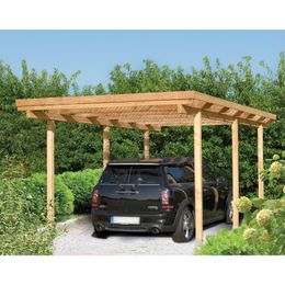 Kiehn-Holz Einzelcarport &raquo;Bamberg&laquo; Massivholz 259 cm natur beige