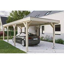 Skan Holz SKANHOLZ Einzelcarport &raquo;Grunewald&laquo; Leimholz natur mit EPDM-Dach natur