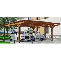 Skan Holz SKANHOLZ Doppelcarport &raquo;Odenwald&laquo; Leimholz 546 cm braun braun