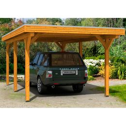 Skan Holz Einzelcarport &raquo;Spessart&laquo; Leimholz 291 cm hellbraun braun