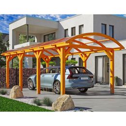 Skan Holz Einzelcarport &raquo;Franken&laquo; Leimholz 300 cm hellbraun braun