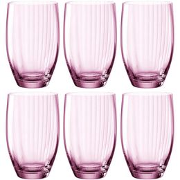 Leonardo Longdrinkglas &raquo;POESIA&laquo; 460 ml, 6-teilig rosa Kristallglas