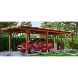 Skan Holz Einzelcarport &raquo;Emsland&laquo; Leimholz 291 cm braun braun