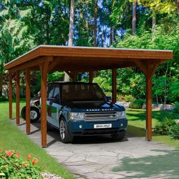 Skan Holz Einzelcarport &raquo;Spessart&laquo; Leimholz 291 cm braun braun