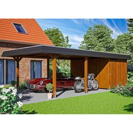 Skan Holz Einzelcarport &raquo;Wendland&laquo; Leimholz 341 cm braun braun