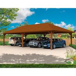 Skan Holz SKANHOLZ Doppelcarport &raquo;Taunus&laquo; Leimholz 530 cm braun braun