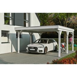 Skan Holz SKANHOLZ Einzelcarport &raquo;Grunewald&laquo; Leimholz wei&szlig; mit EPDM-Dach wei&szlig;