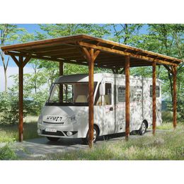 Skan Holz Einzelcarport &raquo;Caravan-Emsland&laquo; Leimholz 341 cm braun braun