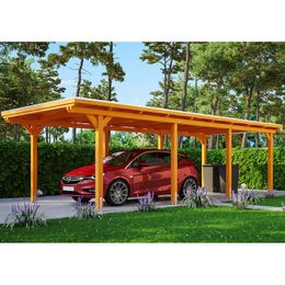 Skan Holz Einzelcarport &raquo;Emsland&laquo; Leimholz 291 cm hellbraun braun