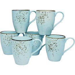 Creatable Becher &raquo;Kaffeebecher NATURE COLLECTION&laquo; Tassen Set, 6-teilig hellblau
