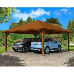 Skan Holz SKANHOLZ Doppelcarport &raquo;Taunus&laquo; Leimholz 530 cm braun braun