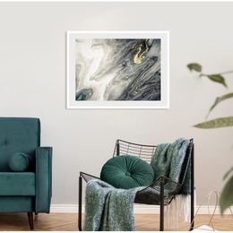 queence Bild &raquo;Donata&laquo; Abstrakt Spa Spirituelle Bilder Stein grau Acrylglas, Holz, Papier