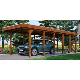 Skan Holz Einzelcarport &raquo;Friesland&laquo; Massivholz 270 cm braun braun