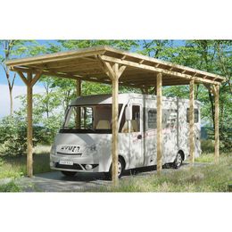 Skan Holz Einzelcarport &raquo;Caravan-Emsland&laquo; Leimholz 341 cm natur beige